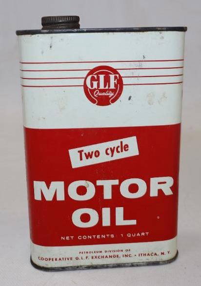 Glf Quality 2 Cycle One Quart Motor Oil Can Auction