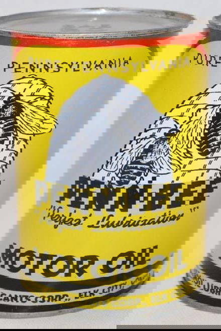 Thermoil Penn-bee One Quart Metal Motor Oil Can Of Elk City, Ok Auction