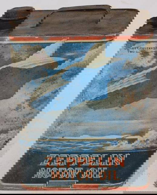Fleet-wing Zeppelin Graphic Motor Oil 2 Gallon Can Auction