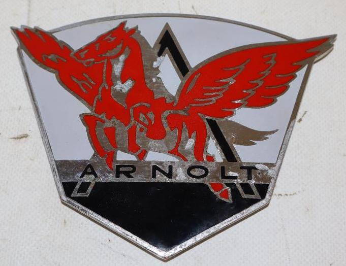 1959 Arnolt Cloisonne Radiator Emblem Badge Auction