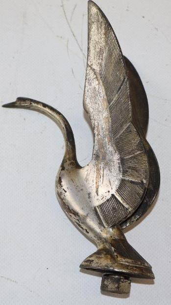 Flying Swan Radiator Hood Ornament Mascot Auction