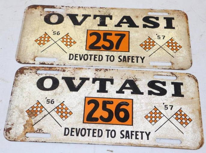 Group Of 2 1956 1957 Ovtasi Devoted To Safety Reflective Booster ...
