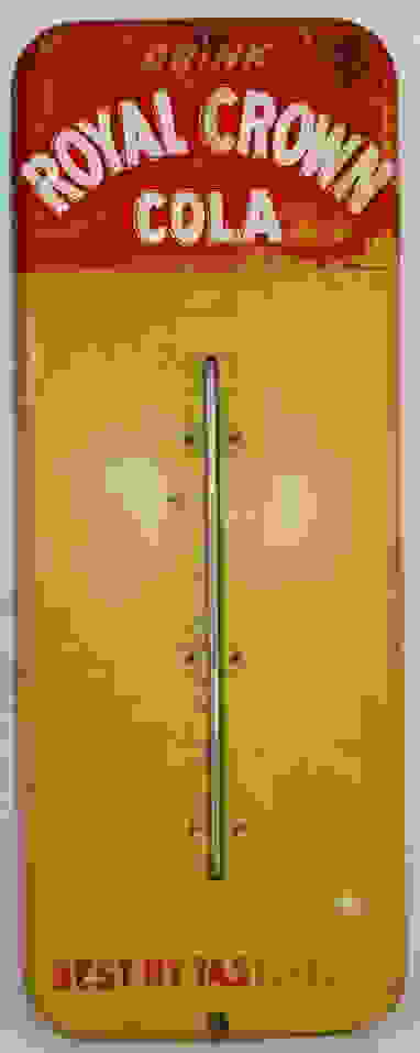 Drink Royal Crown Cola "best By Taste-test" Advertising Thermometer Auction