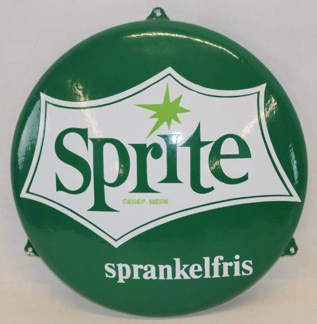 Sprite Sparkling Refresh Single Sided Porcelain German Advertising ...