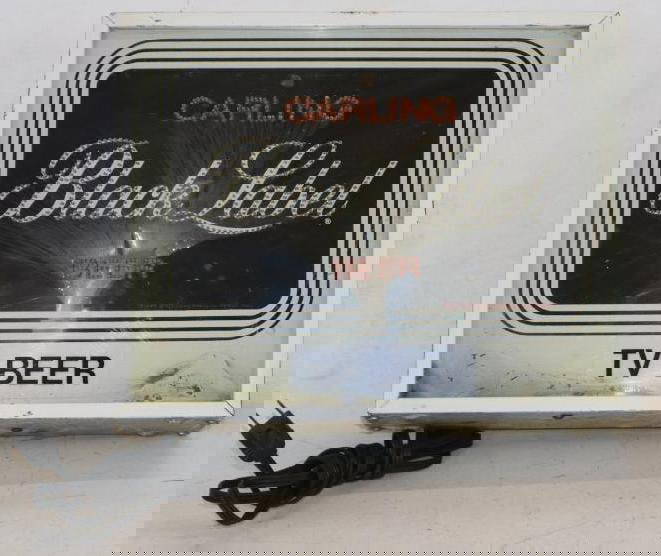 1973 Carling Black Label Tv Beer Advertising Display Sign Auction