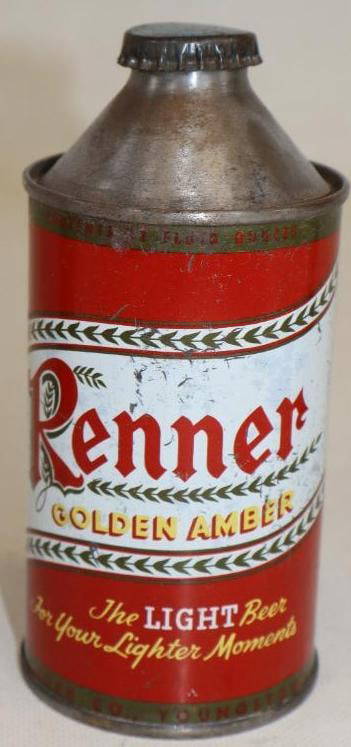 Renner Golden Amber Cone Top Beer Can Auction
