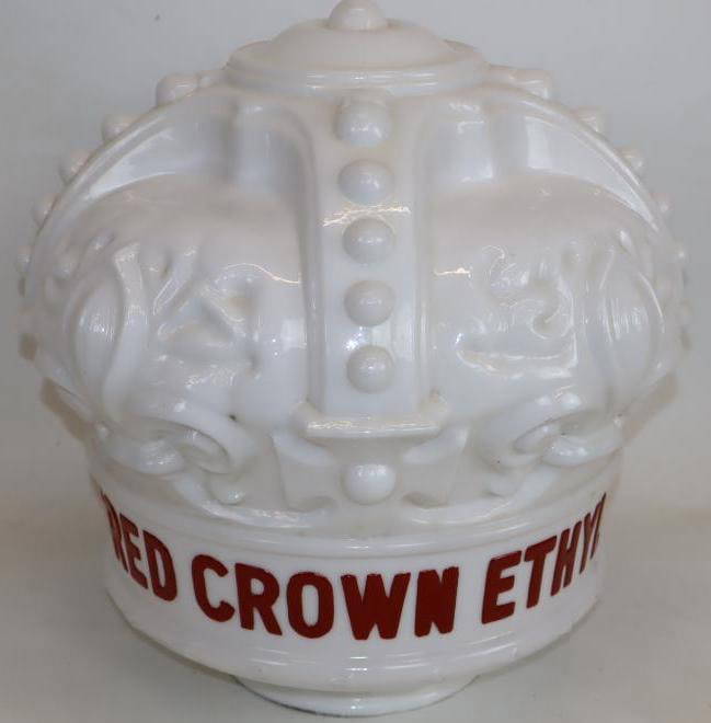 Standard Red Crown Ethyl Raised Letter Gas Pump Globe Auction