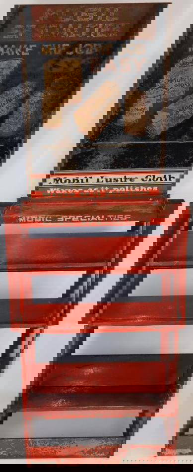 Mobil Specialties Advertising Service Station Display Rack Auction