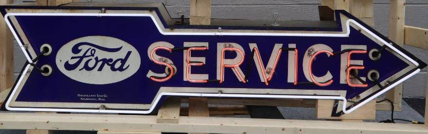 Ford Service Arrow Dsp Porcelain Dealership Sign - Jun 21, 2025 | Check ...