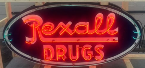 Two-sided Rexall Drugs Porcelain Neon Sign - Jun 21, 2025 | Check The ...