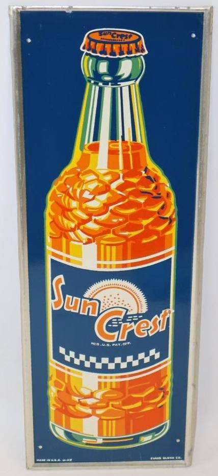 Sun Crest Soda Graphic Vertical Sst Sign Auction