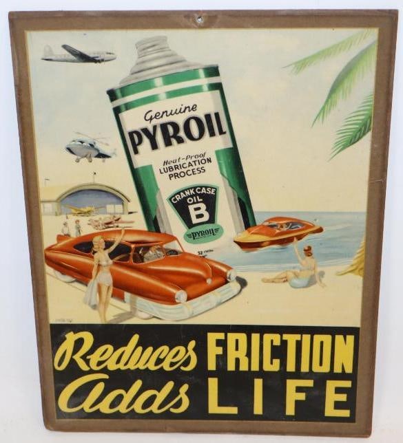 Genuine Pyroil Graphic 1940's Easelback Display Sign - Jun 21, 2025 ...