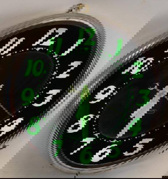 Neon Glo-dial Advertising Clock Auction
