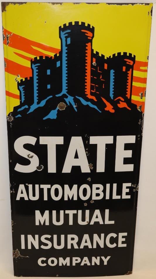 State Automobile Mutual Insurance Company Ssp Porcelain Roadside ...