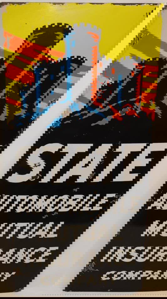 State Automobile Mutual Insurance Company Ssp Porcelain Roadside ...