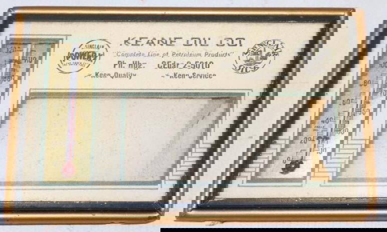 Sinclair Power-x Advertising Thermometer Auction