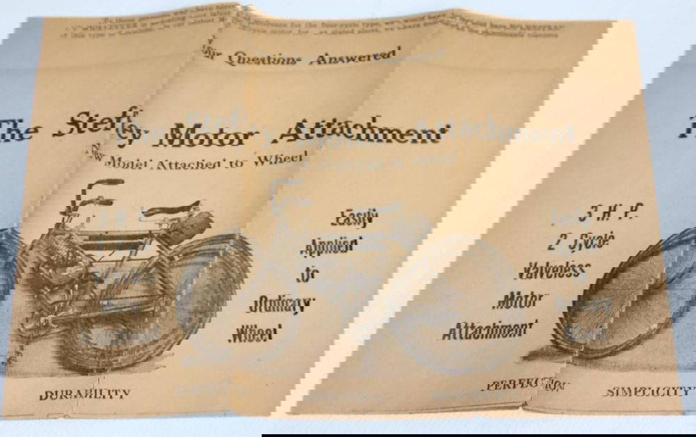 The Steffey Bicycle Motor Attachment 3 Hp Valveless Motor Attachment ...