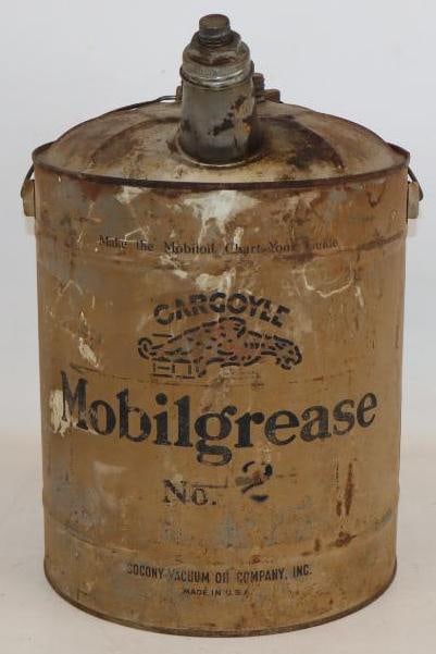 Gargoyle Mobilgrease No.2 40lb Grease Can Auction