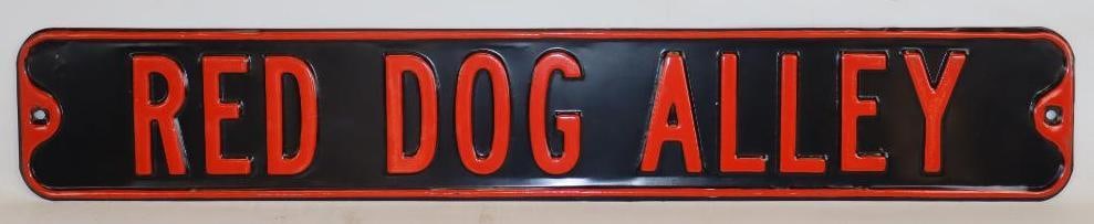 Red Dog Alley Street Sign Style Novelty Sign Auction