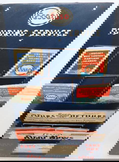 Esso Touring Service Sst Map Rack Display Auction