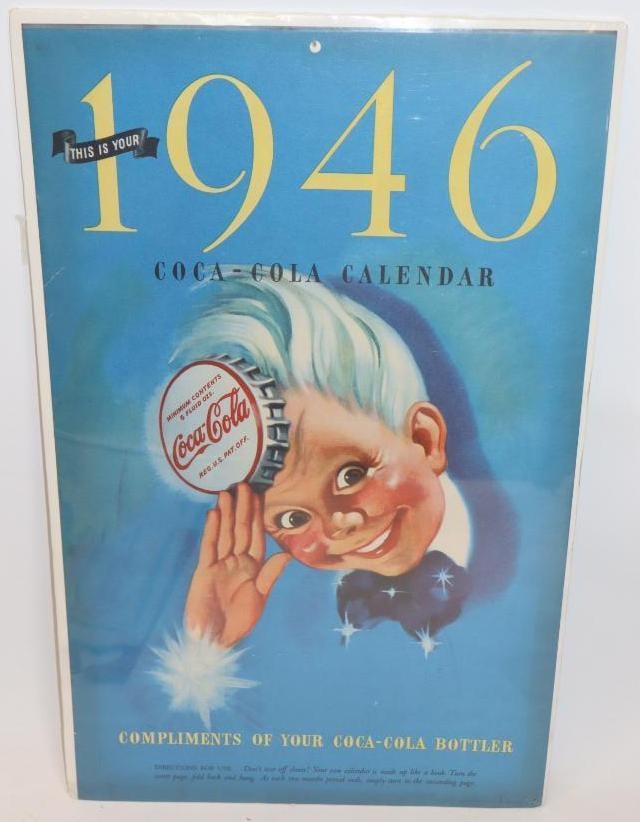 1946 Coca-cola Sprite Boy Advertising Calendar Cover Auction