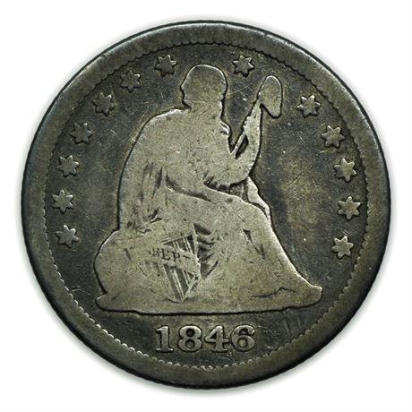 1846 Seated Liberty Quarter