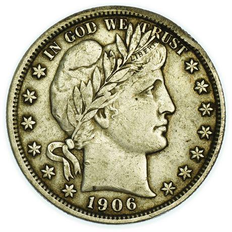 1906 Barber Half Dollar