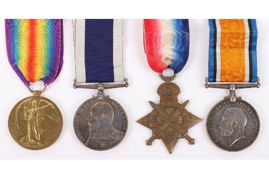WW1 Royal Navy Long Service Medal Group of Four to (#0021) on Oct 20 ...