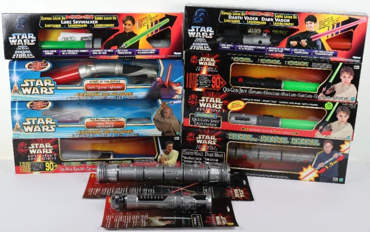 Collection Of Kenner/hasbro Star Wars Lightsabers