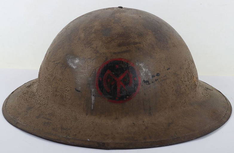 Ww1 American 27th Infantry Division Steel Combat Helmet Shell