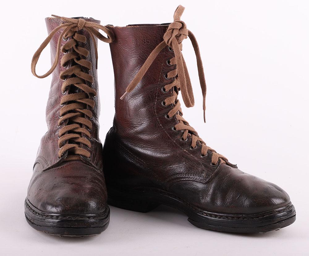 Rare Pair Of Ww2 German Paratroopers (fallschirmjager) Front Lace Jump ...