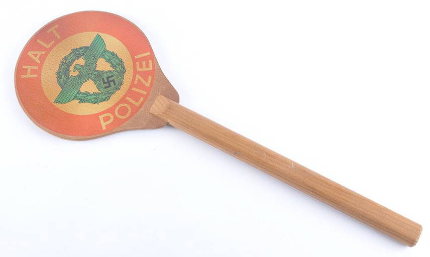 Reproduction WW2 German Police Halt Sign Paddle - Nov 29, 2022 | C & T ...