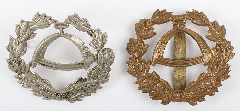 2x Variations Of 7th Battalion Hampshire Regiment Cap Badges