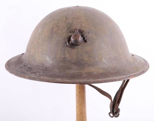Ww1 American M 1917 Usmc Steel Combat Helmet