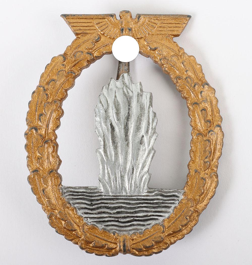 Ww2 German Kriegsmarine Minesweeper War Badge By Rudolf Karneth Auction