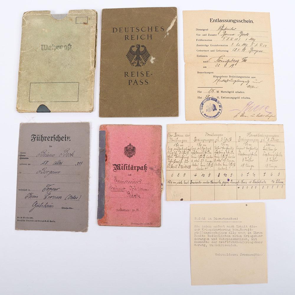 Ww1 & Ww2 German Document Grouping Auction