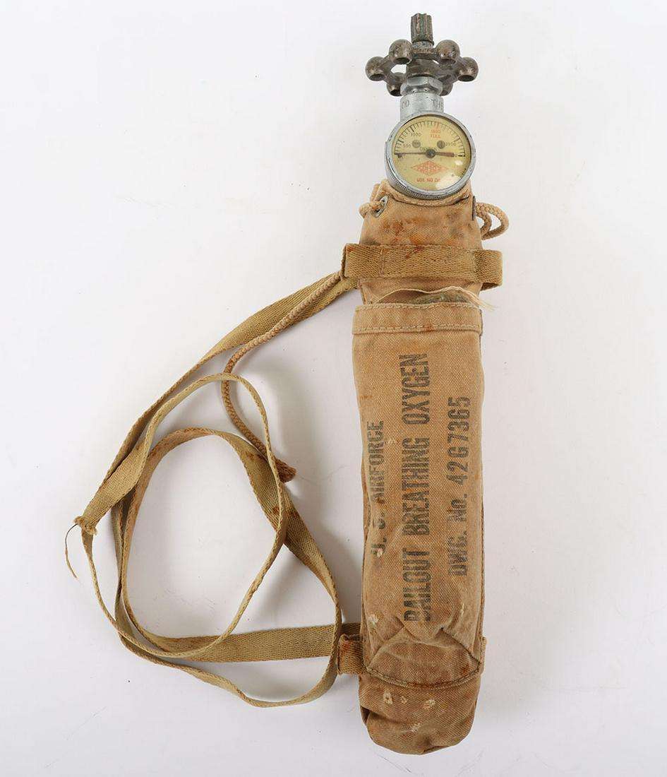 Ww2 Usaaf Aircrew Bailout Breathing Oxygen Bottle Auction