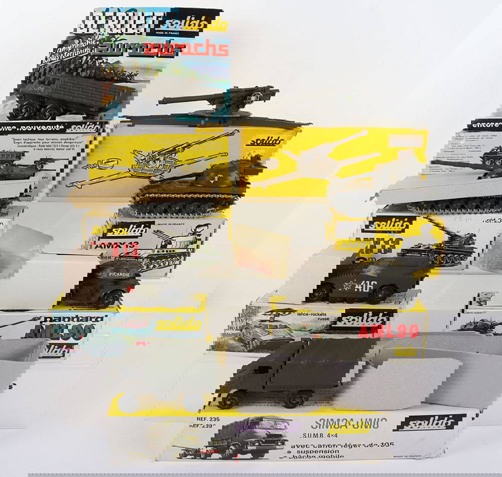 Seven Boxed Solido Military Models Auction