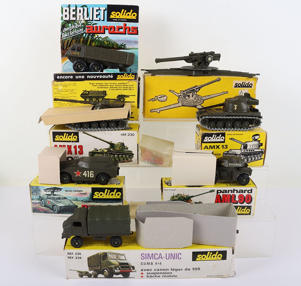 Seven Boxed Solido Military Models Auction