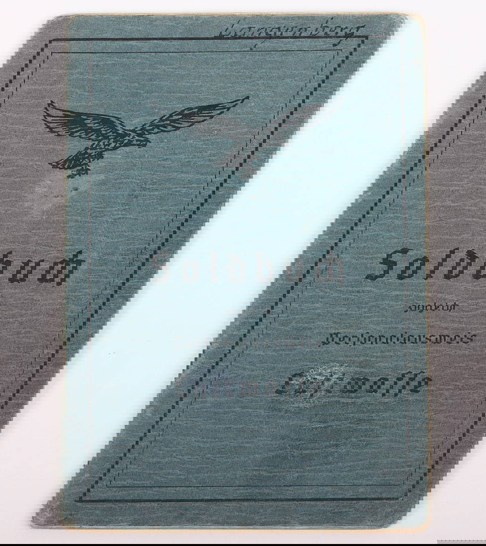 Ww2 German Luftwaffe Soldbuch Flak Artillery Auction