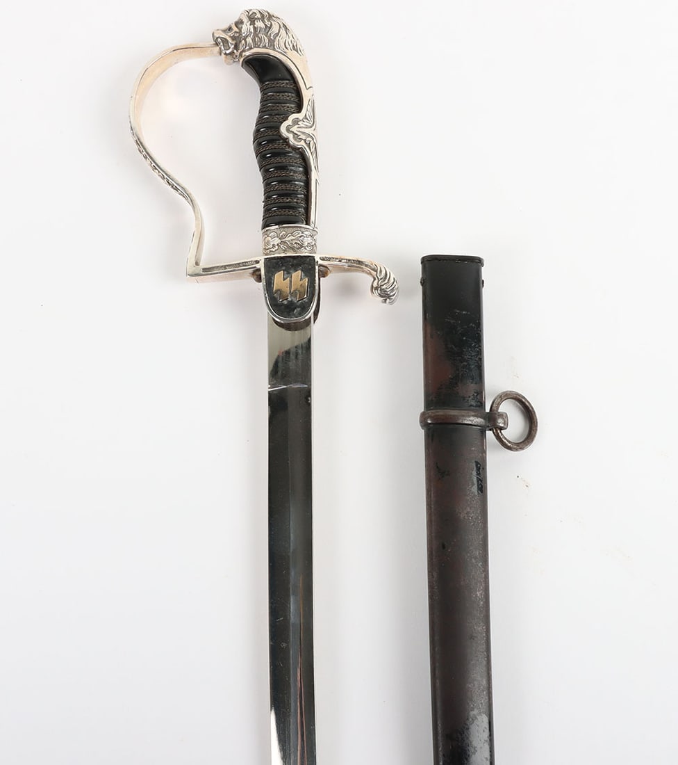 Third Reich Ss (schutzstaffel) Lion Head Officers Sword By Alexander ...
