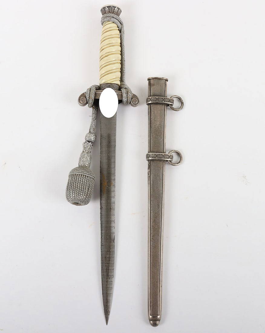 Ww2 German Army Officers Dagger With Artificial Damascus And Gilt ...