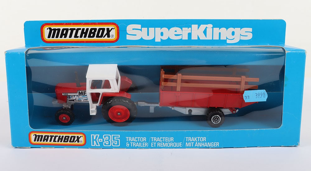Matchbox Superkings K-35 Massey Ferguson Tractor & Trailer Auction