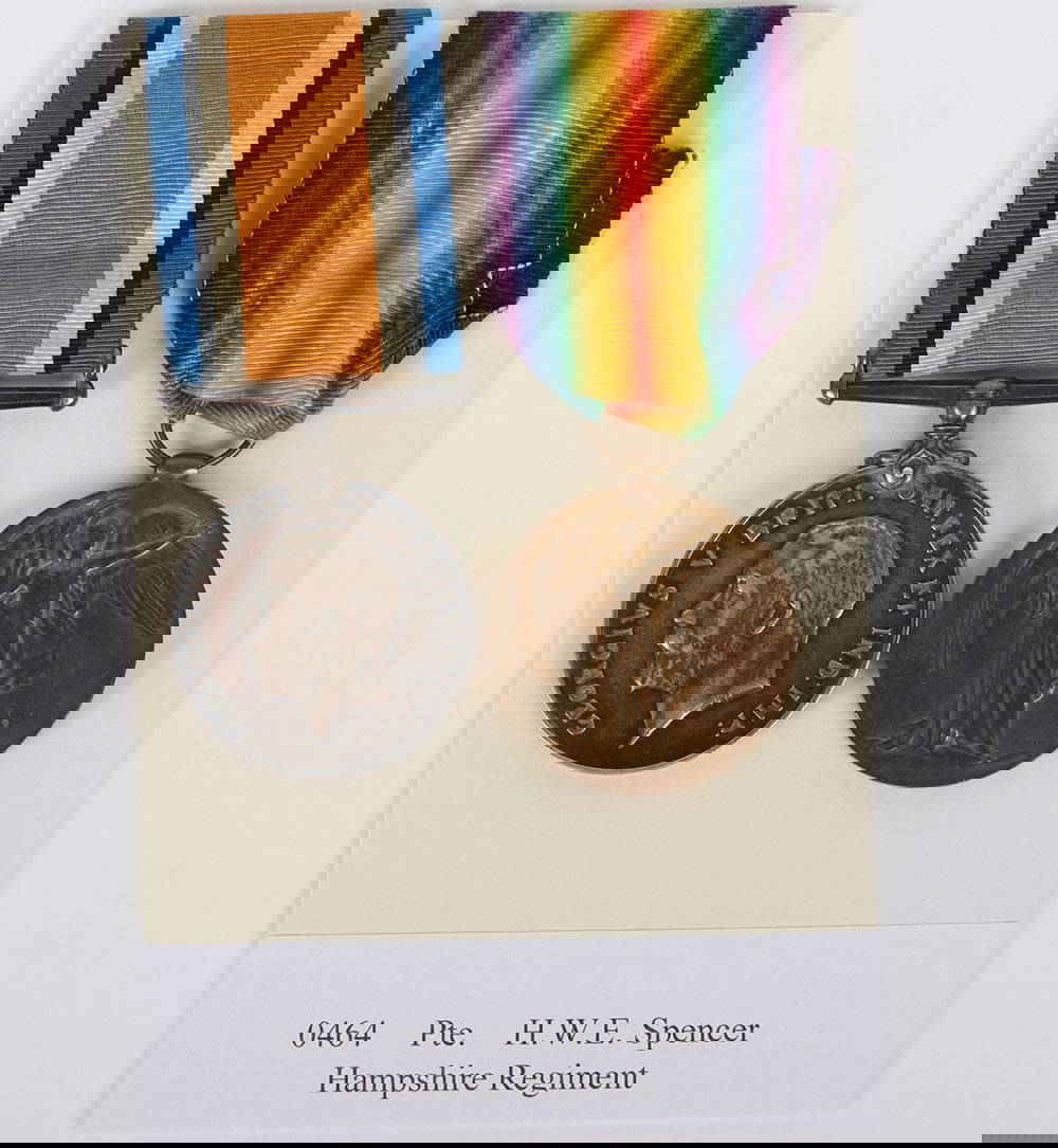 A Great War Pair Of Medals To The Hampshire Regiment Auction