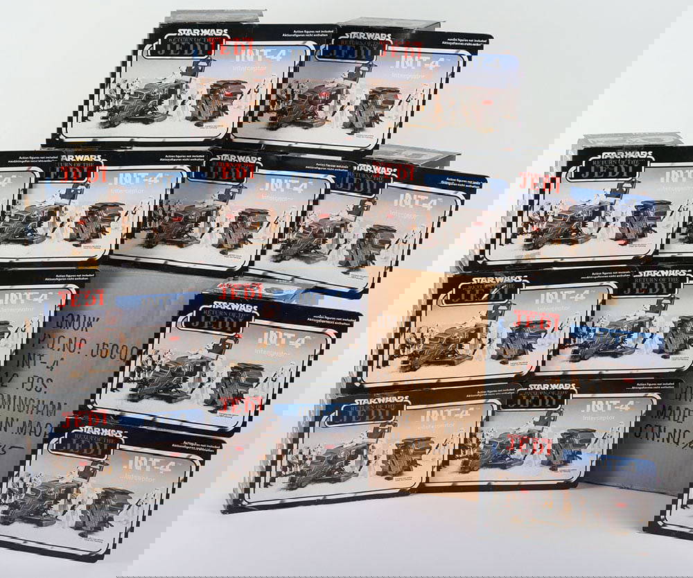 Rare Trade Box Of Vintage Star Wars Int-4 Mini Rigs 1983 Return Of The ...