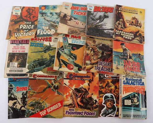 Quantity Of Star Blazer And Commando Comics,