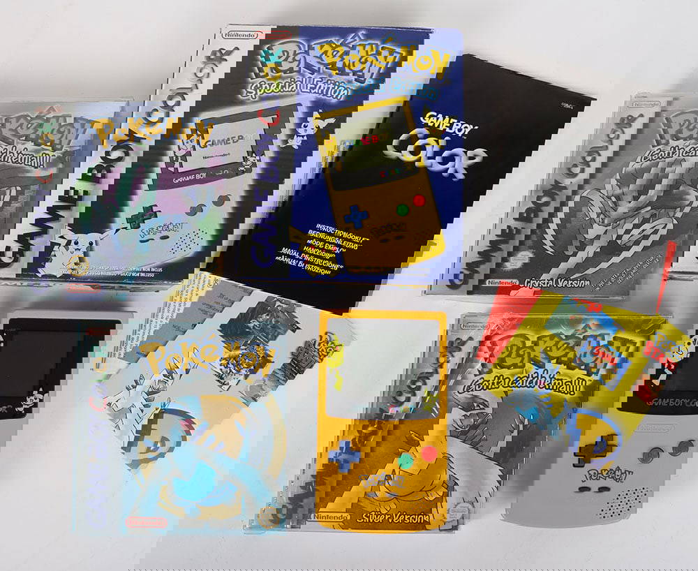 Three Pokemon Color Gameboy Nintendo Boxed Items, Auction