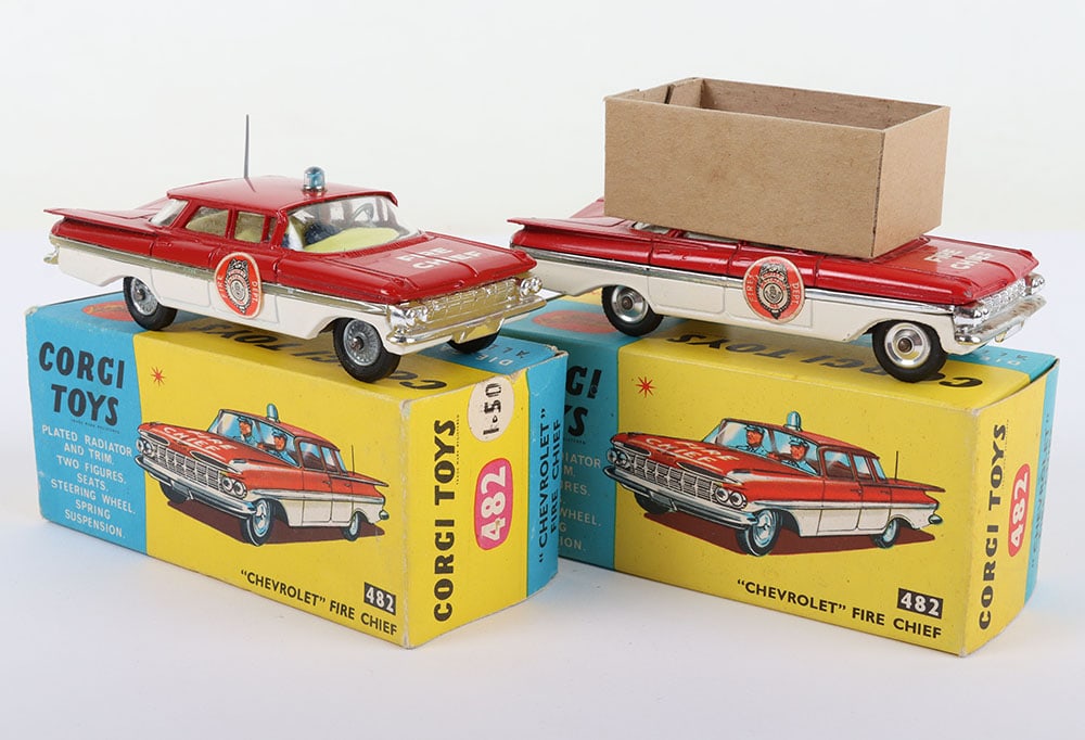 Two Corgi 482 Chevrolet Fire Chief Cars Auction