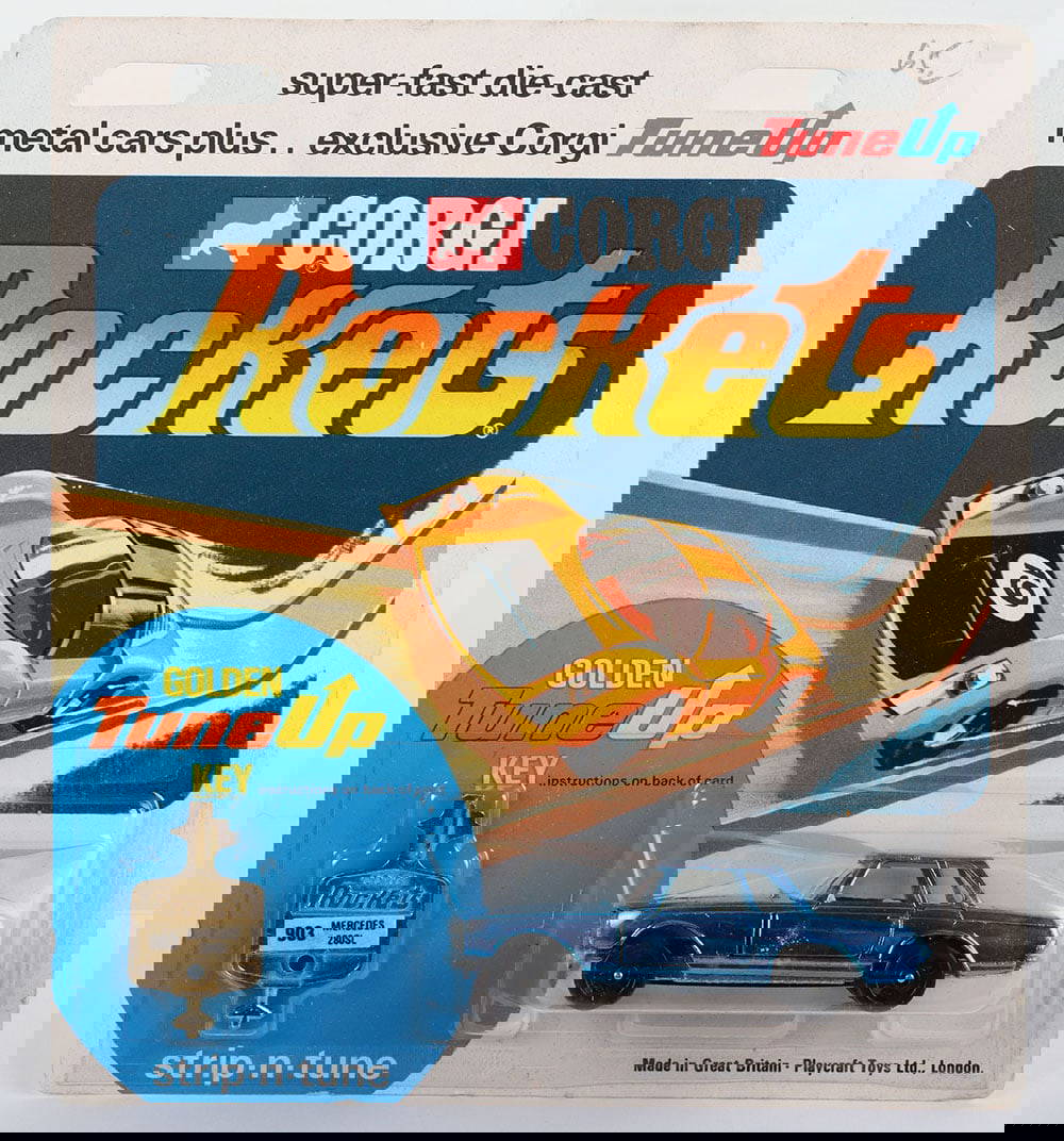 Corgi Rockets 903 Mercedes 280sl, Blue Plated Body Auction