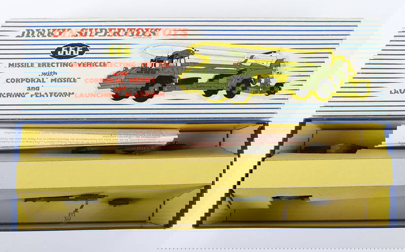 Dinky Supertoys 666 Missile Erector Vehicle With Corporal Missile And Launching Platform